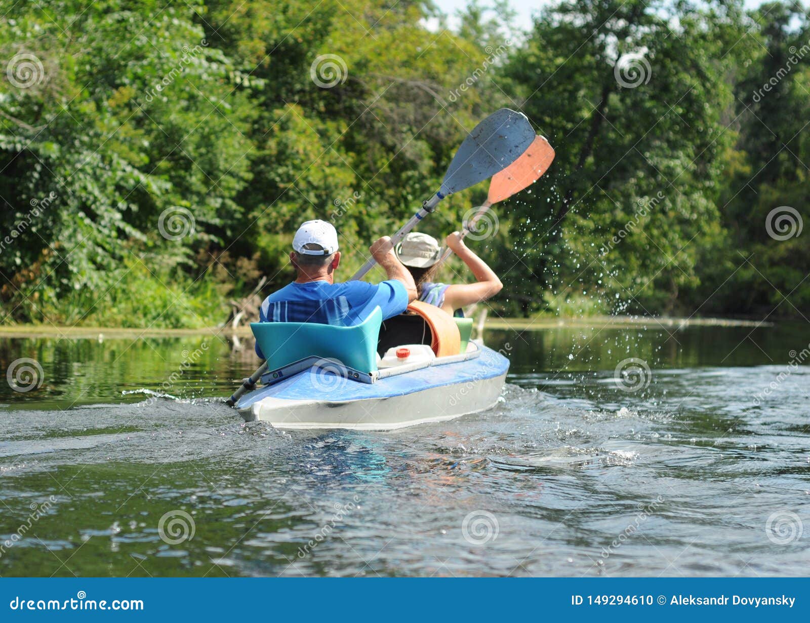 People Canoeing in a Small River in Summer Editorial Image - Image of ...
