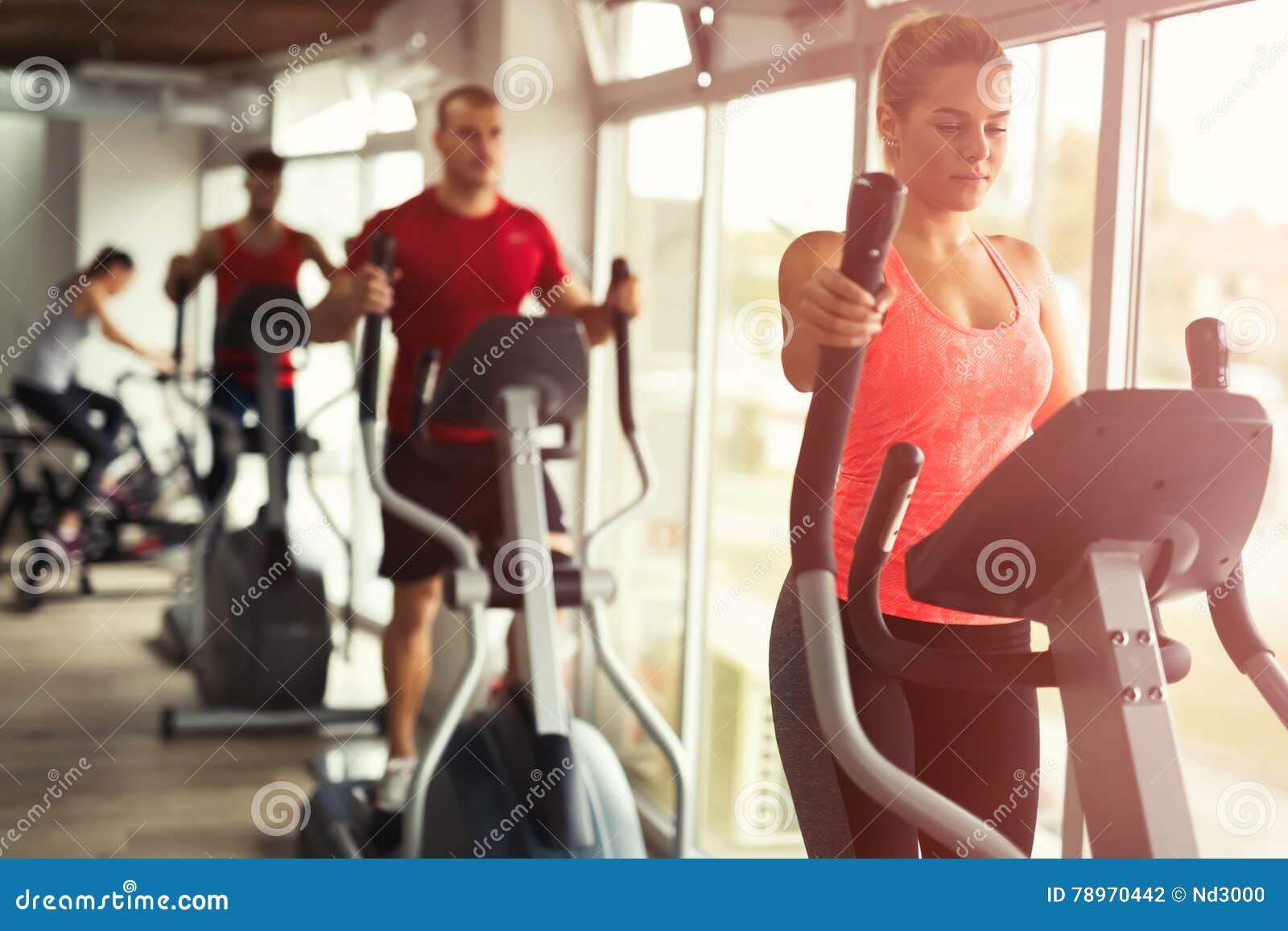 People cardio workout stock photo. Image of girl, smiling - 78970442