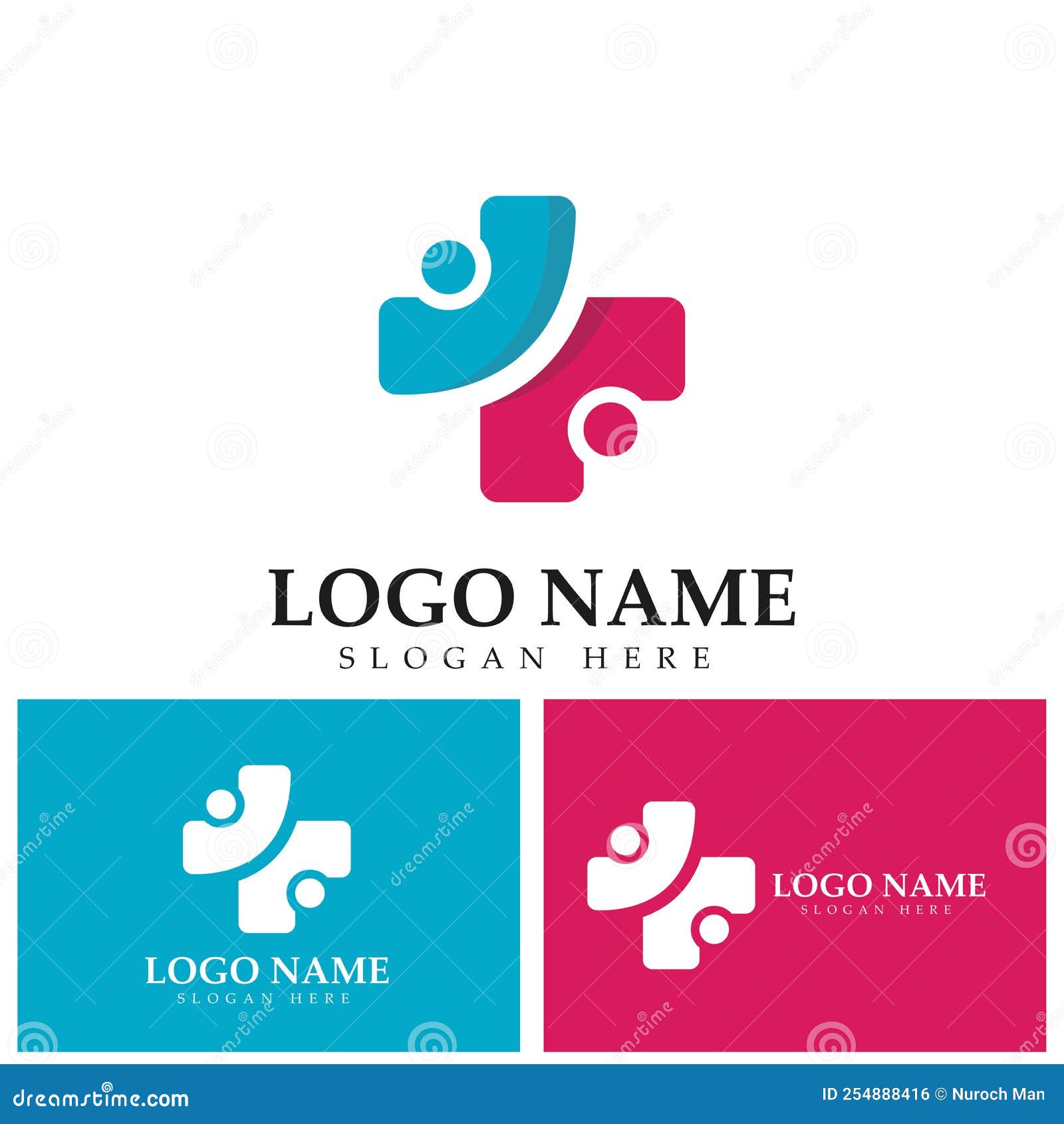 People Care Logo with Plus Symbol. Stock Vector - Illustration of ...