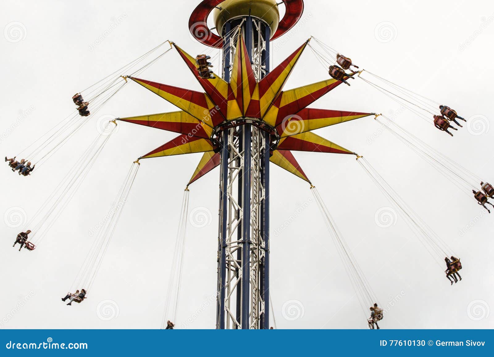 People on carousel. editorial image. Image of carousel - 77610130