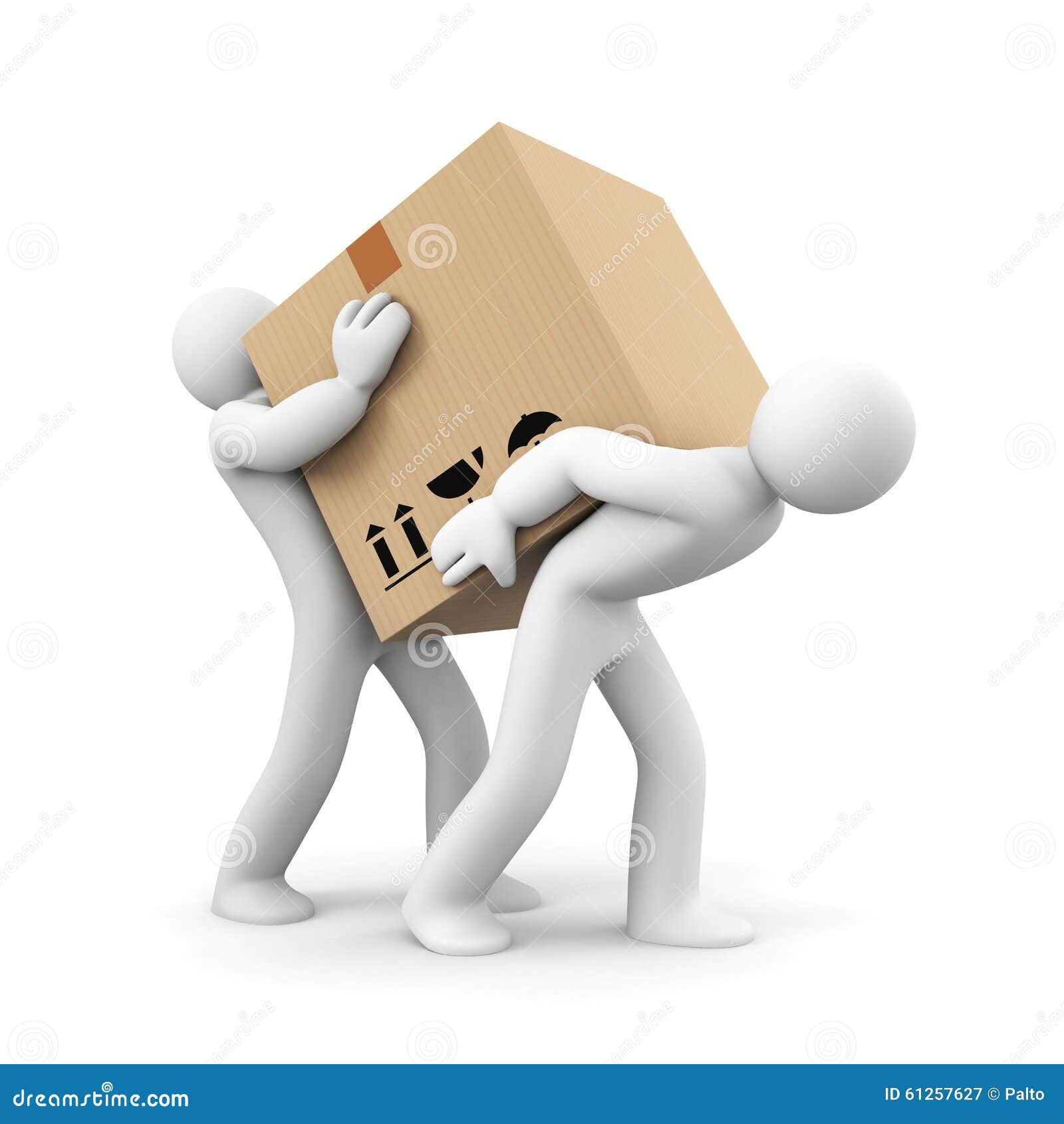 People carry heavy box stock illustration. Illustration of order - 61257627