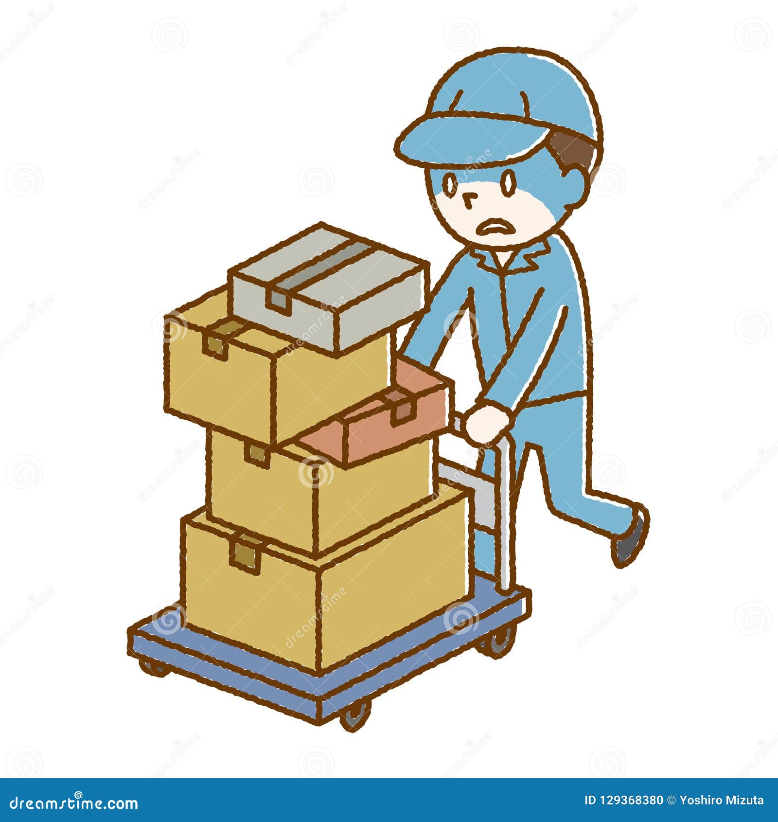 People Carrying Baggage on a Carrier Stock Vector - Illustration of ...