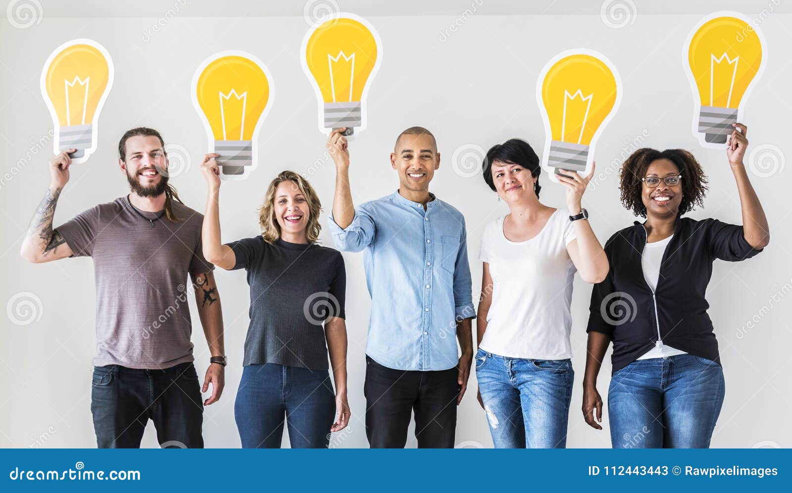 People Carrying Light Bulb Icons Stock Image - Image of icon, energy ...