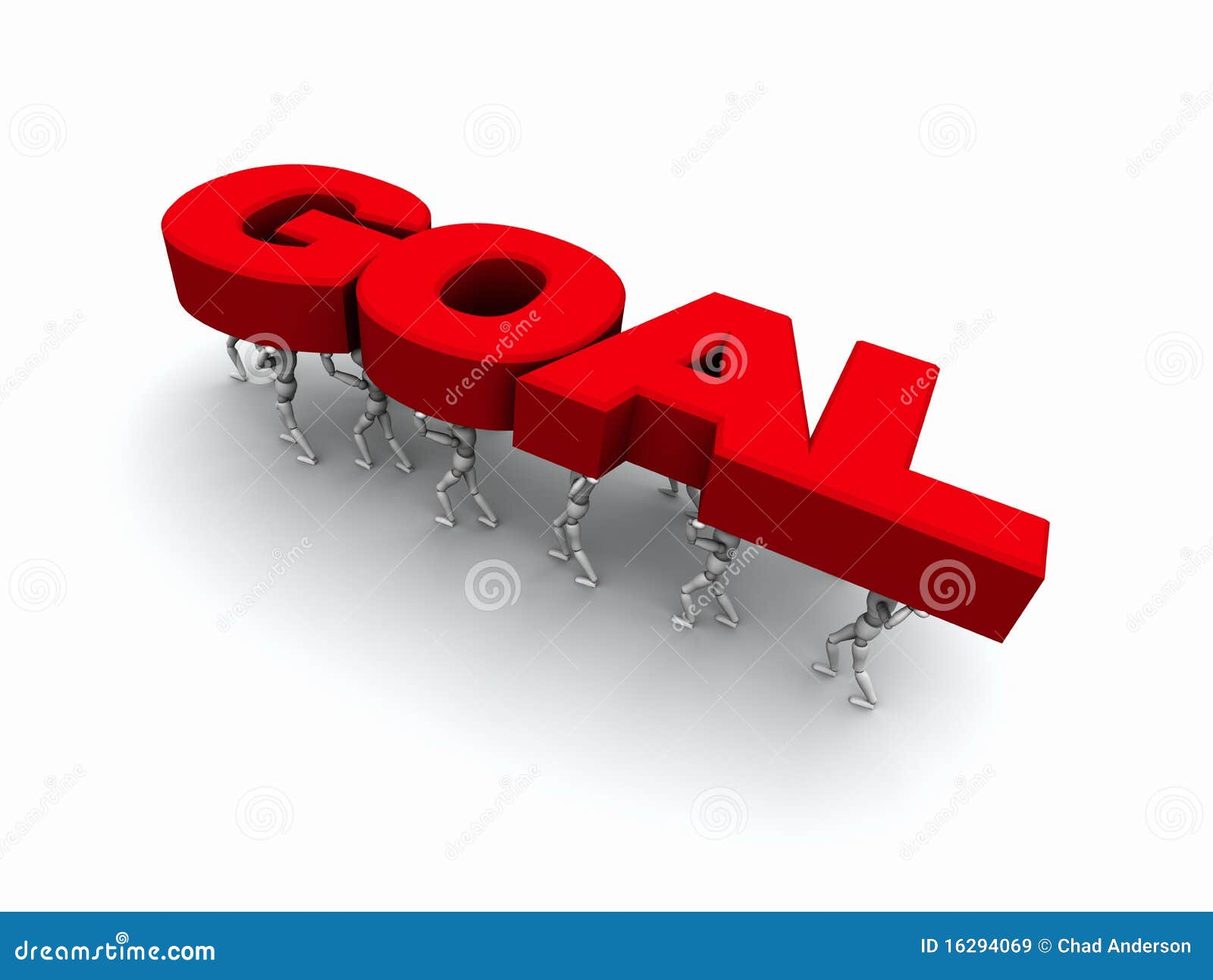 People Carrying the Word GOAL Red Stock Illustration - Illustration of ...