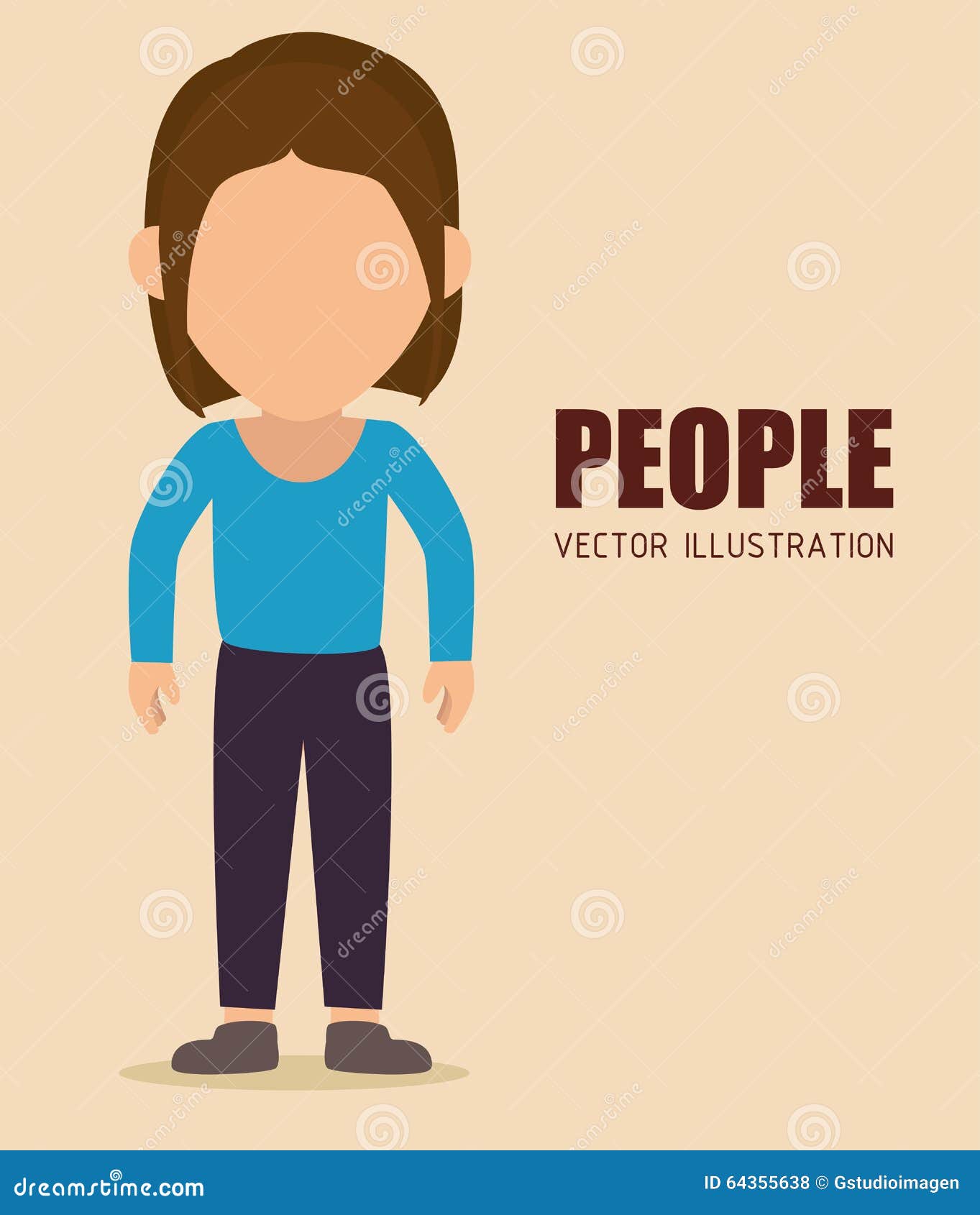 People cartoon graphic stock illustration. Illustration of human - 64355638