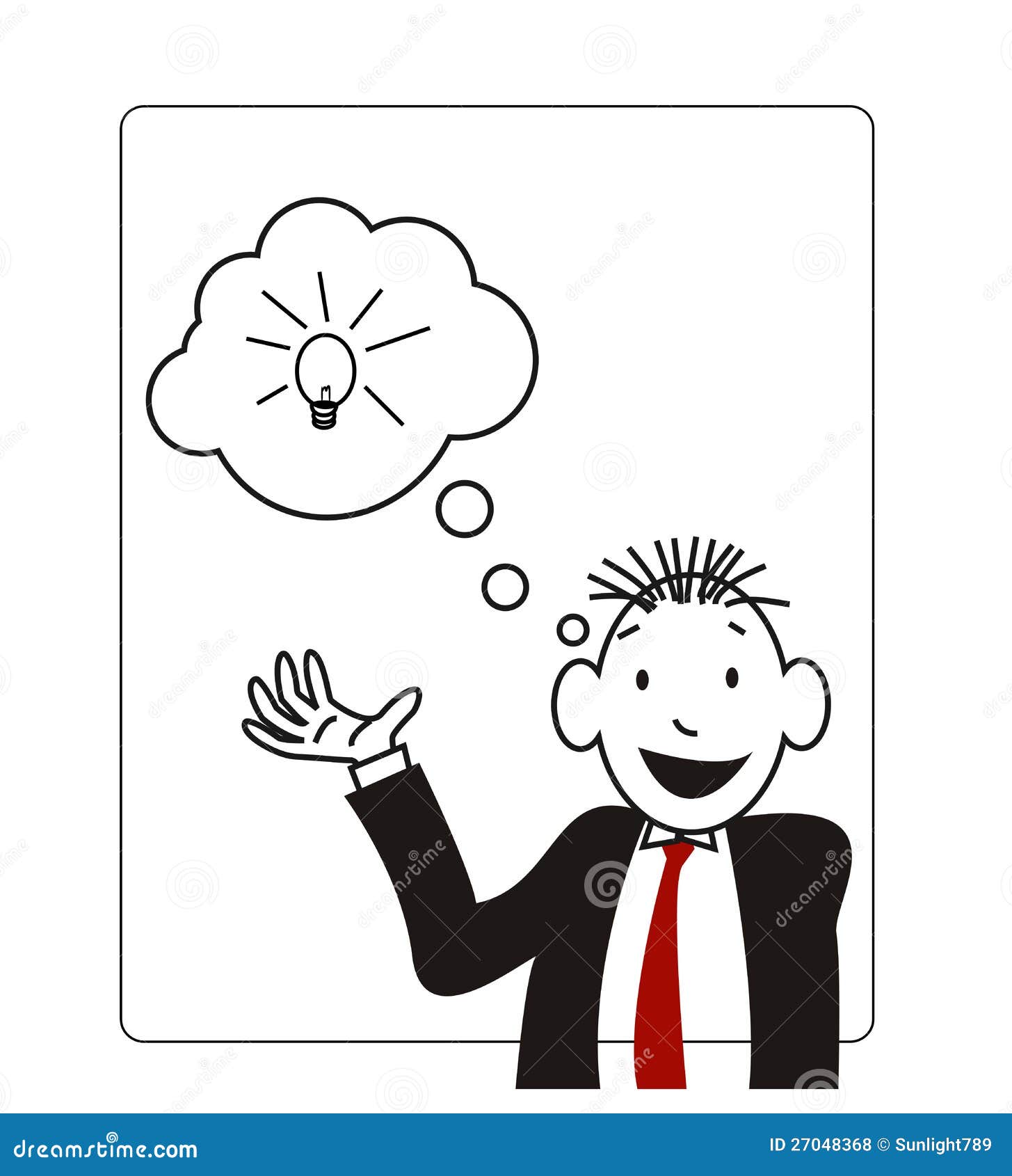 People cartoon with idea stock illustration. Illustration of bussines ...