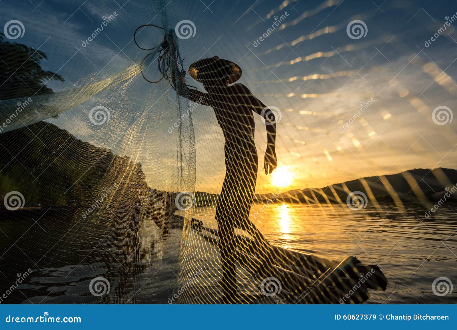 People catch fish stock image. Image of flare, fisherman - 60627379
