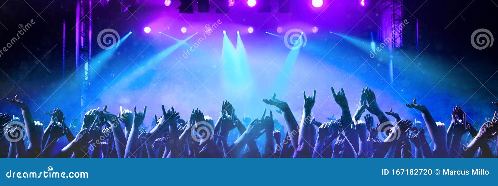 People Celebrating in Front of a Stage Stock Photo - Image of ...