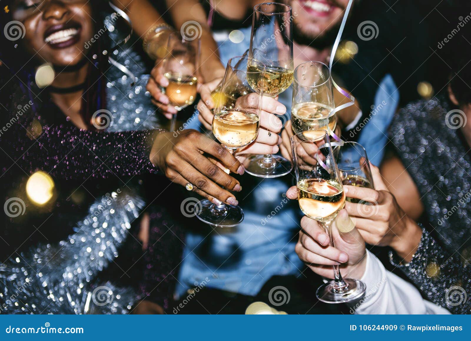 People Celebrating in a Party Stock Image - Image of diverse, hand ...