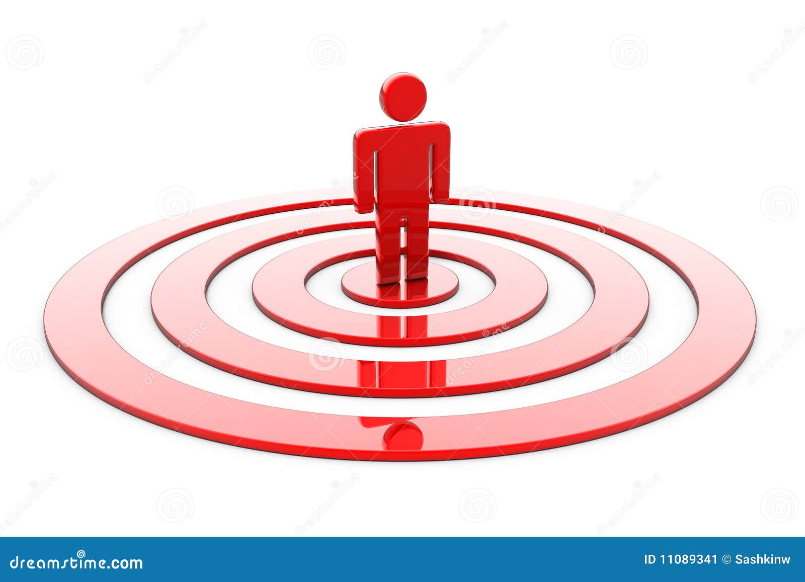 People in the Center of the Target Stock Illustration - Illustration of ...