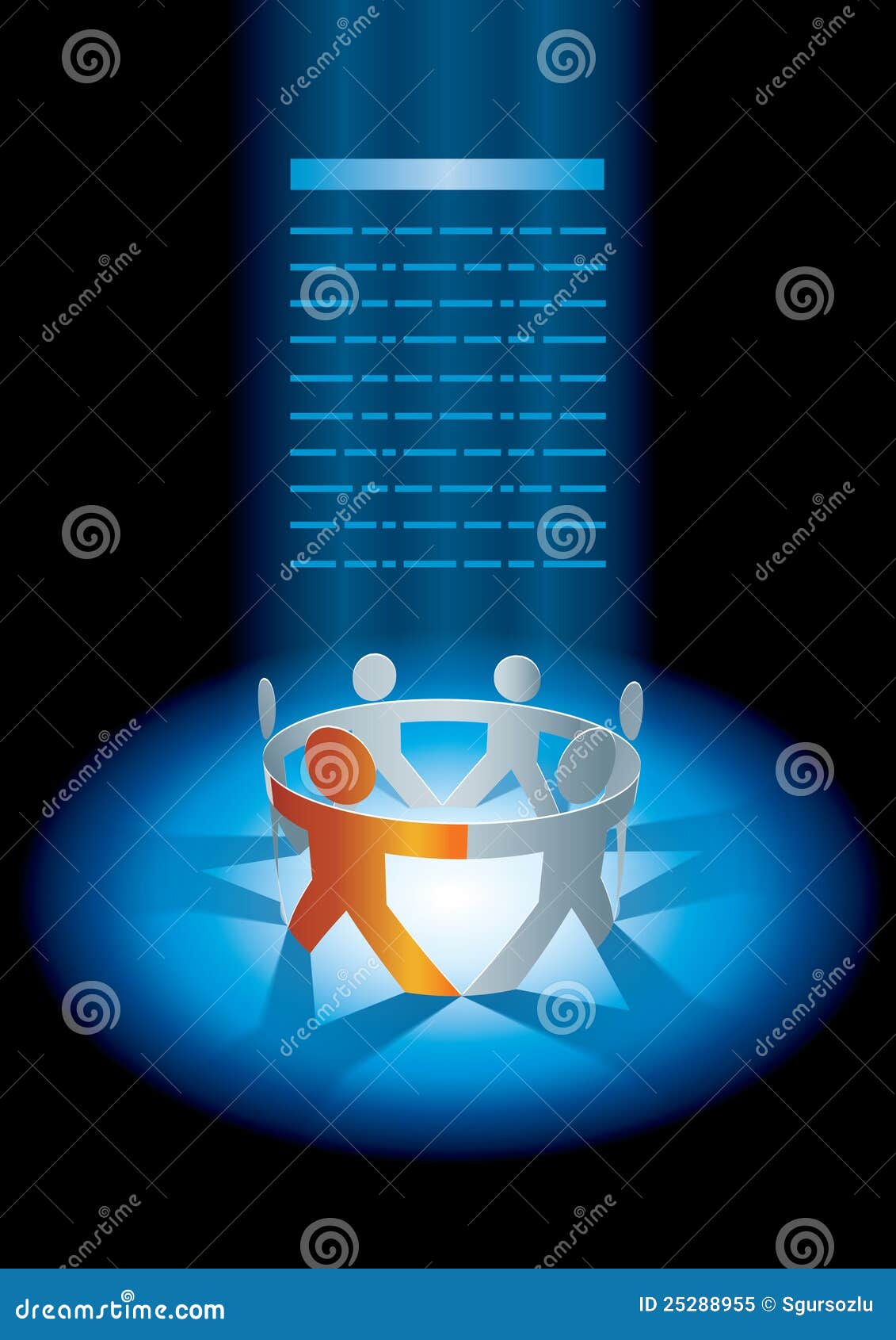 People chain stock vector. Illustration of conceptual - 25288955
