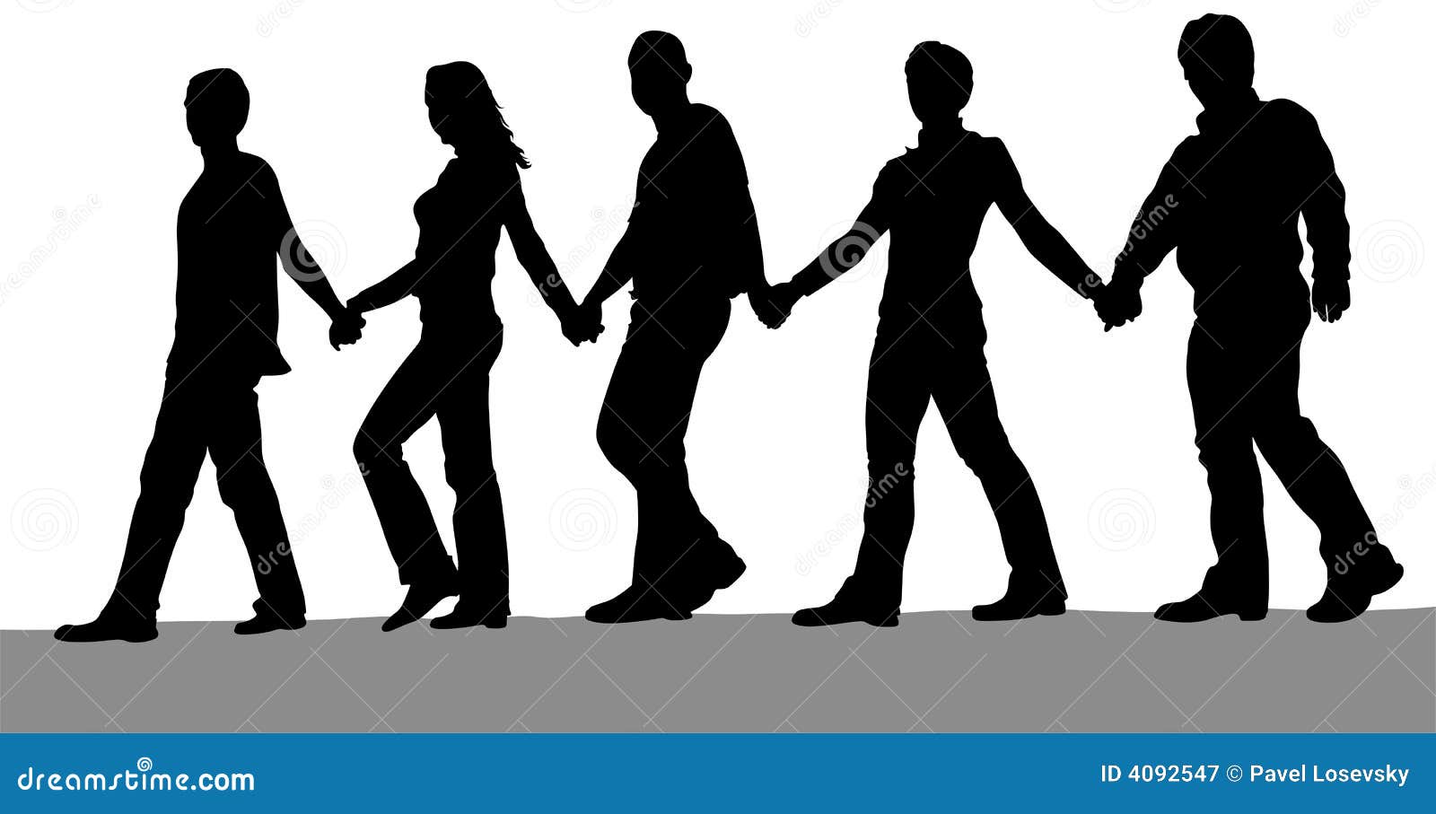 People chain vector stock vector. Illustration of community - 4092547