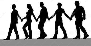 People chain vector stock vector. Illustration of community - 4092547