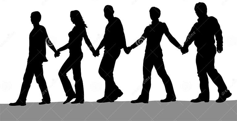 People chain vector stock vector. Illustration of community - 4092547