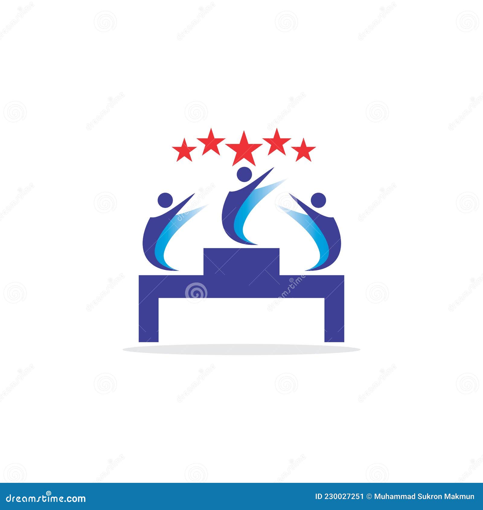 People Champion Star Logo Abstract Icon Stock Vector - Illustration of ...