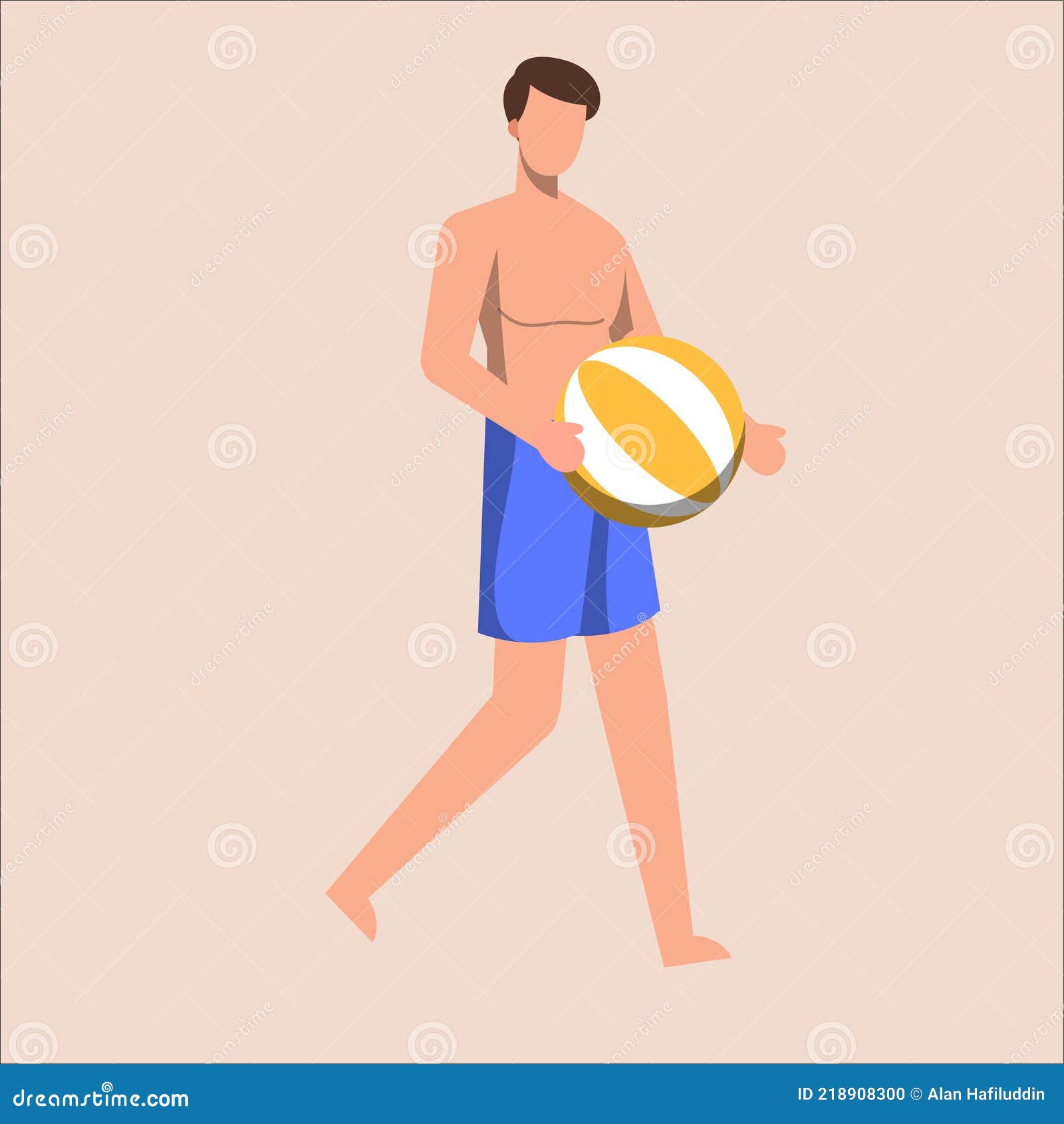 People Character Bathing Suit Poses Vector Stock Vector - Illustration ...