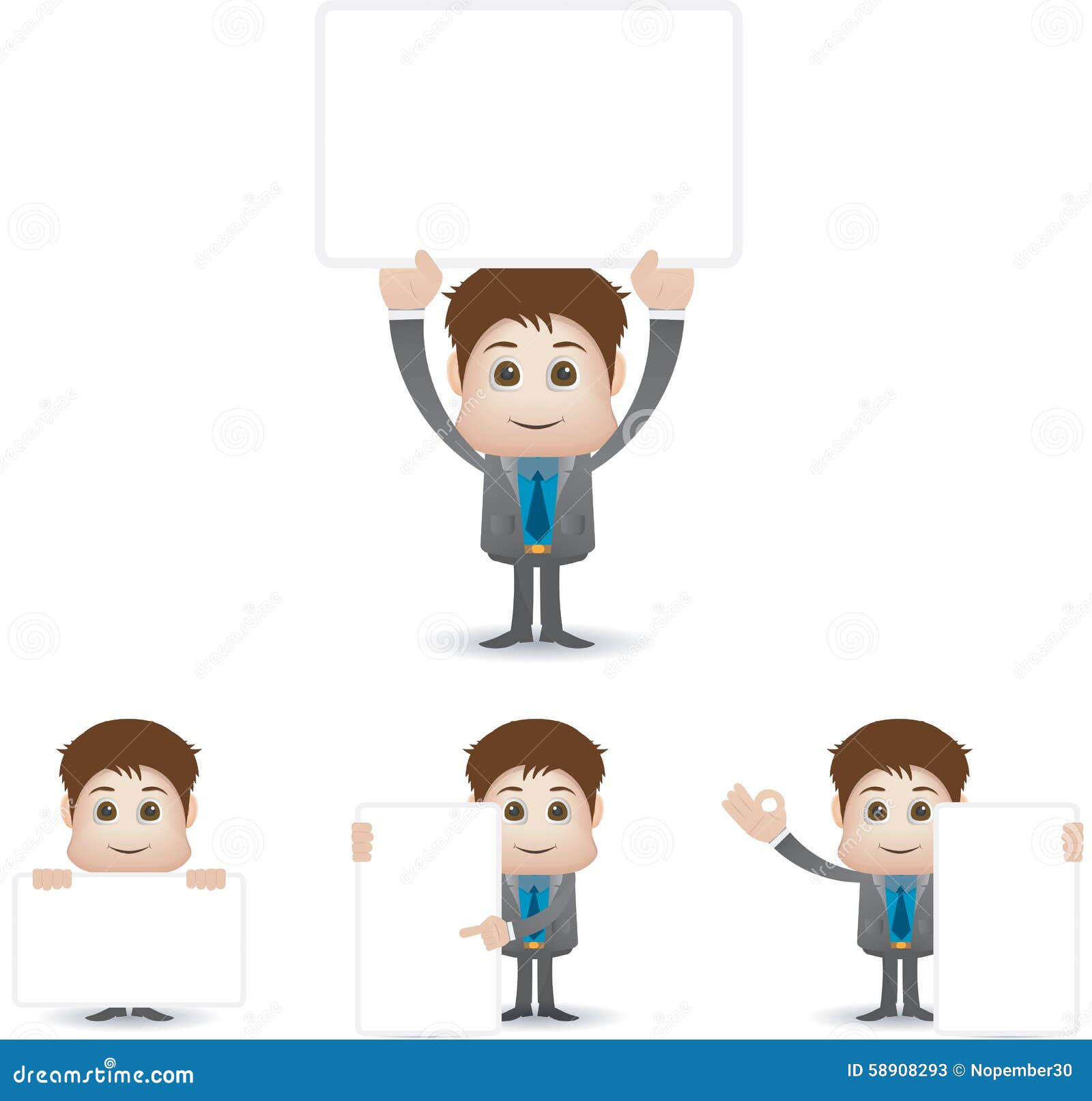 People Character with Text Box Stock Vector - Illustration of space ...