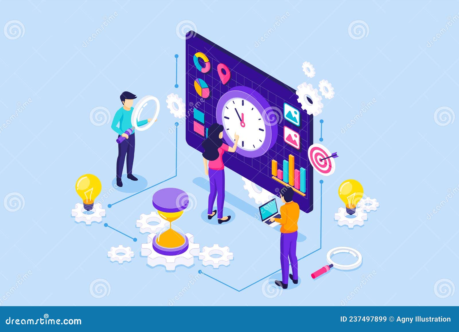 People Characters is a Working Schedule. Effective Business Work ...