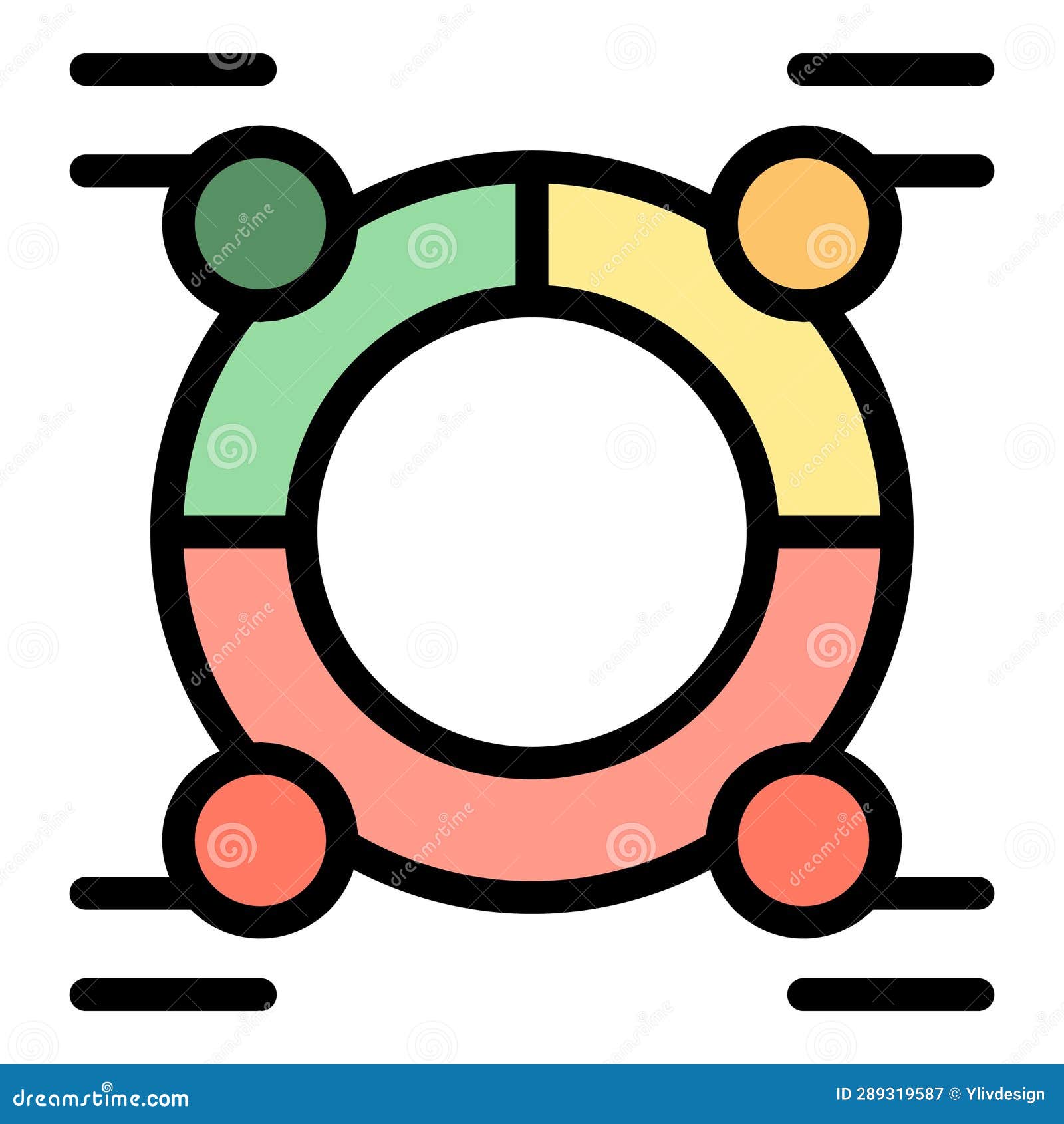 People Chart Icon Vector Flat Stock Vector - Illustration of outline ...