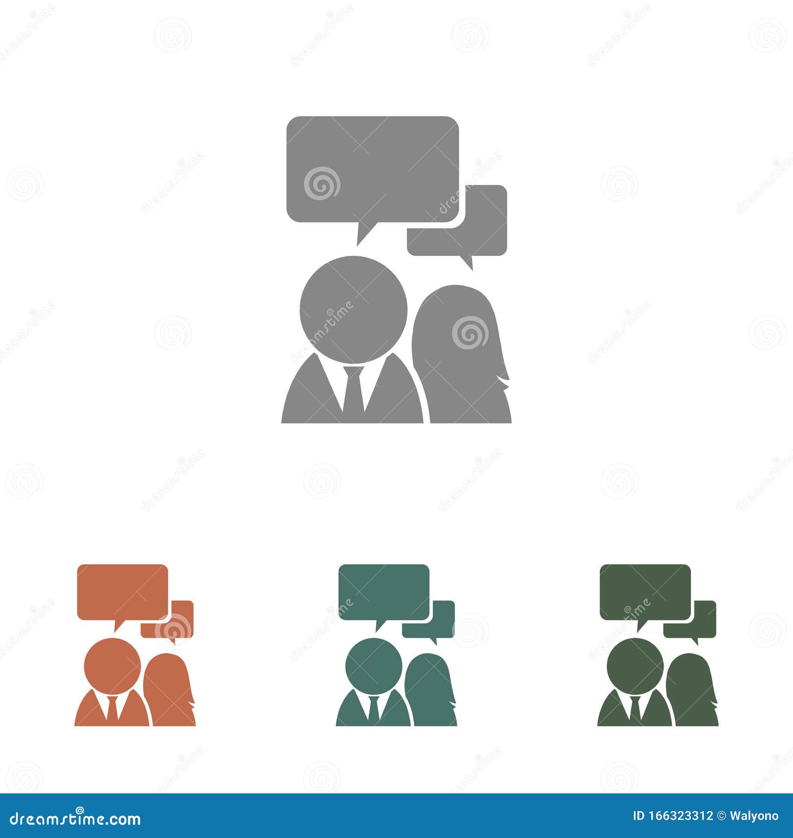People Chat Icon Isolated on White Background Stock Vector ...