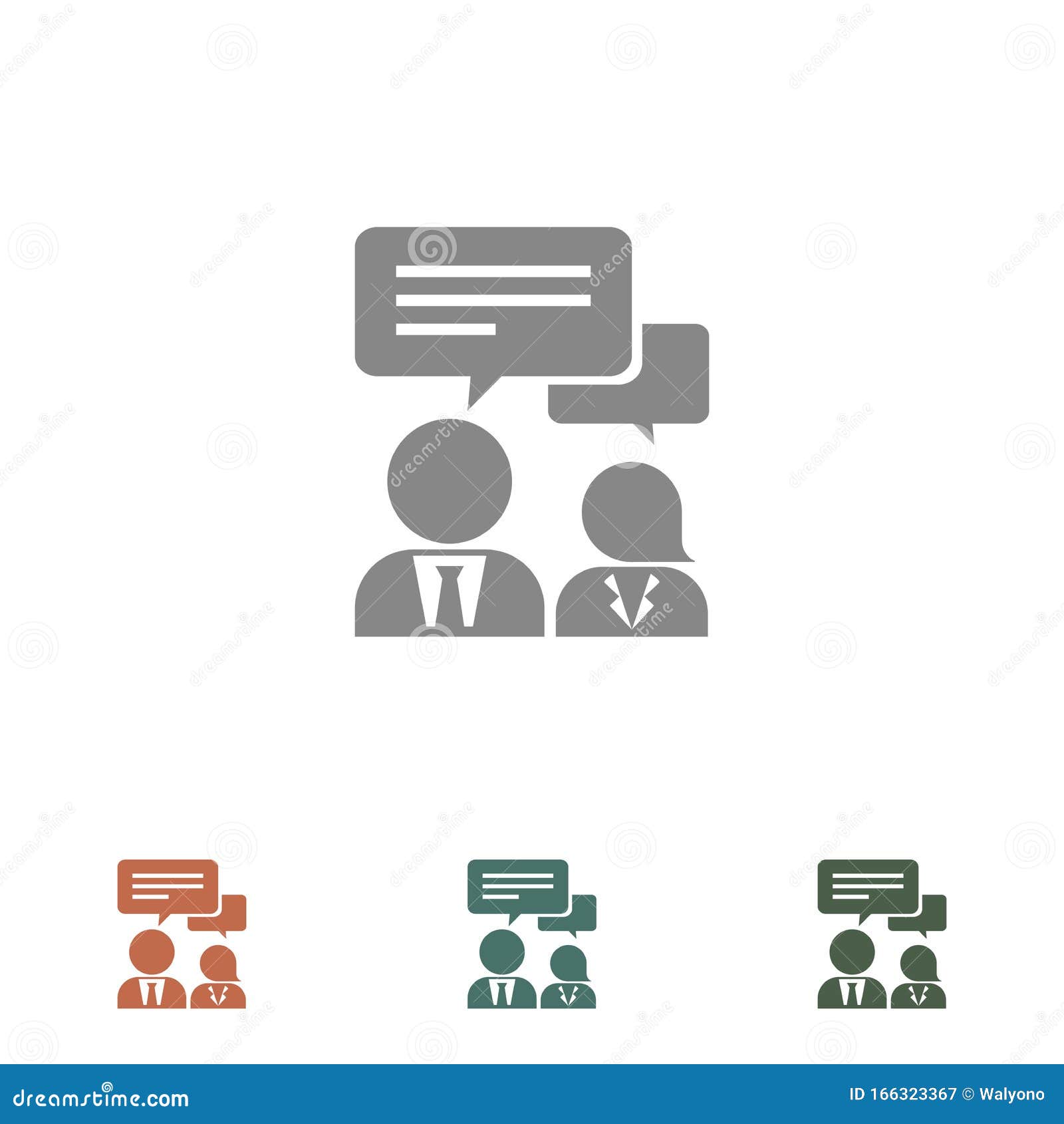 People Chat Icon Isolated on White Background Stock Vector ...