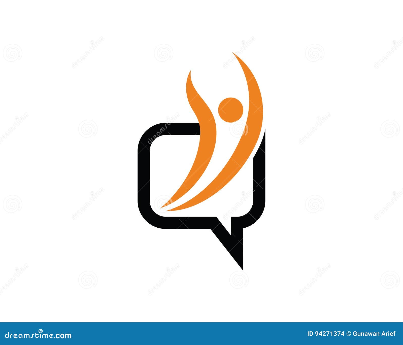 People Chat Logo Template Design Vector, Emblem, Design Concept ...