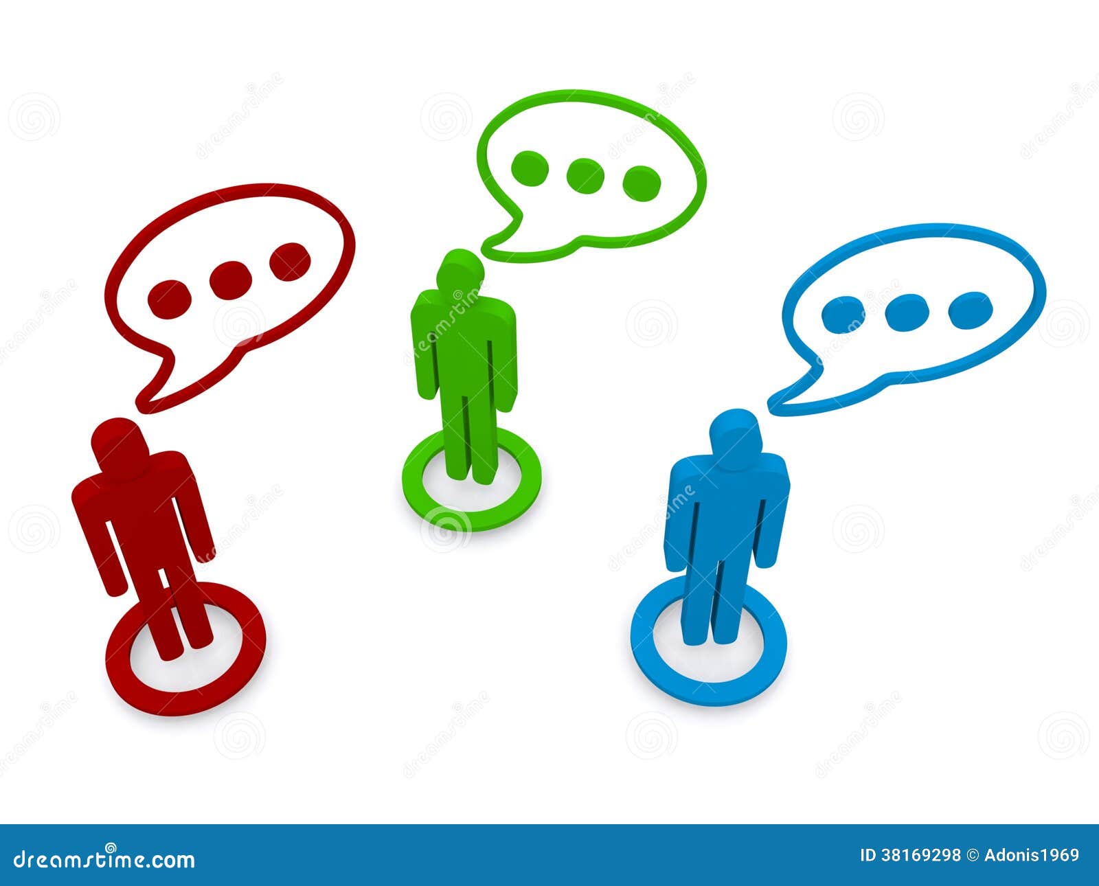 People Chatting Online. Guys With Laptop, Tablet And Phone Surf Social ...