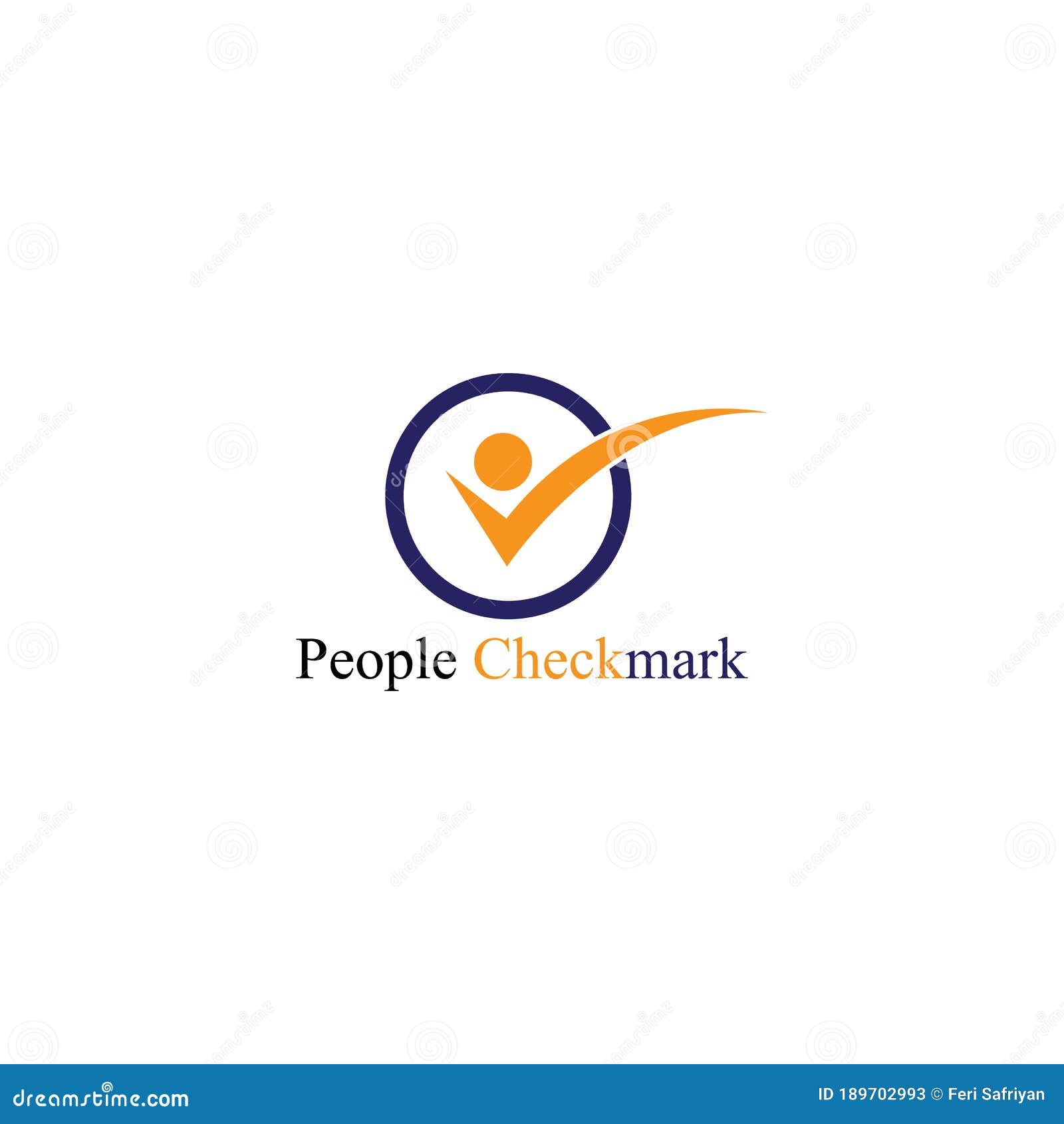 People check mark Logo stock illustration. Illustration of business ...