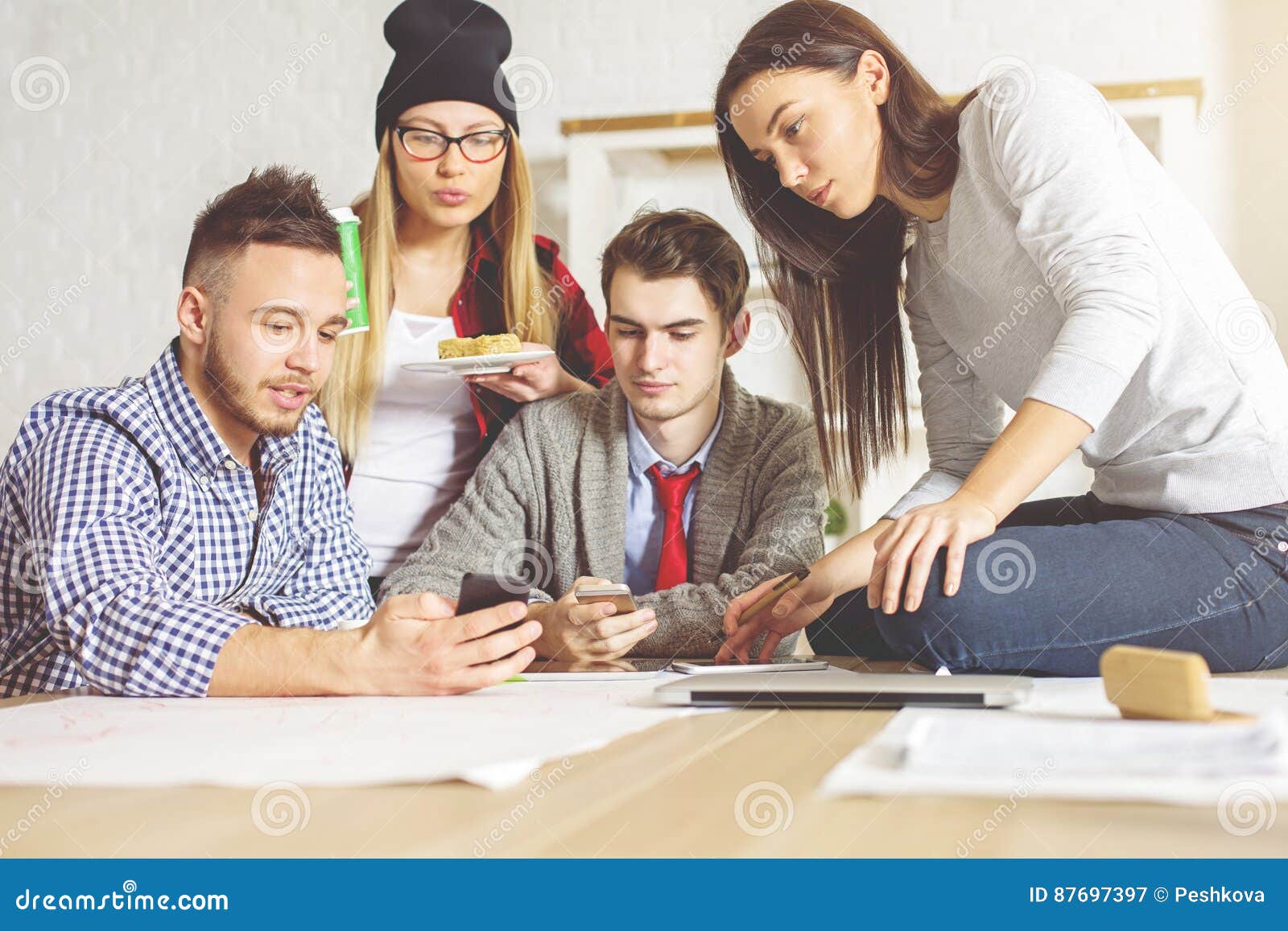 People Checking Smartphones Stock Image - Image of cellphones, adults ...