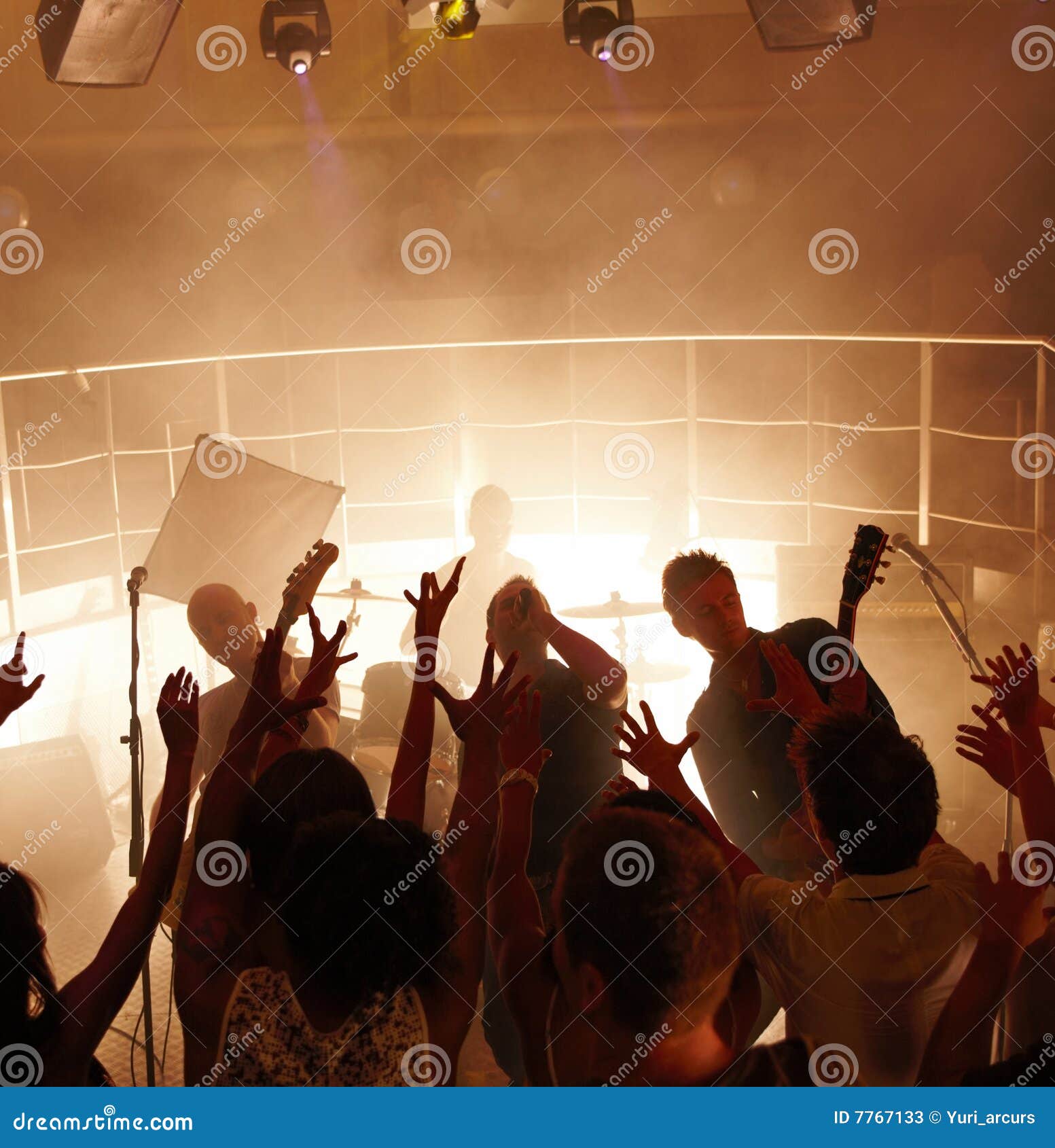 People Cheering a Rock Concert Stock Image - Image of modern, friends ...