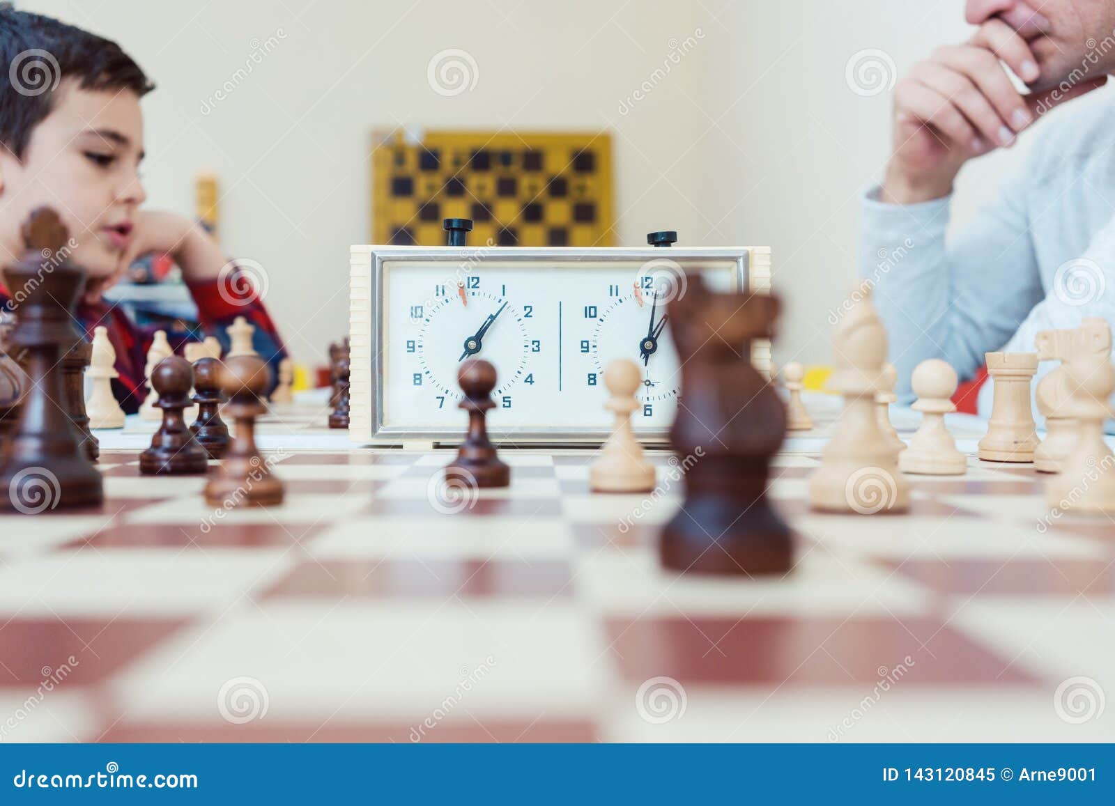 Chess School. Games And Activities For Children. Family Concept. Little ...