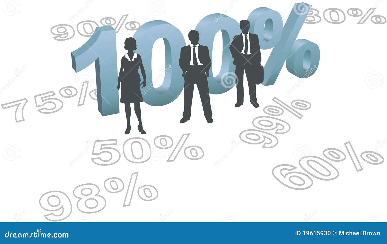 People Choose 100 Per Cent Quality Effort Stock Vector - Illustration ...