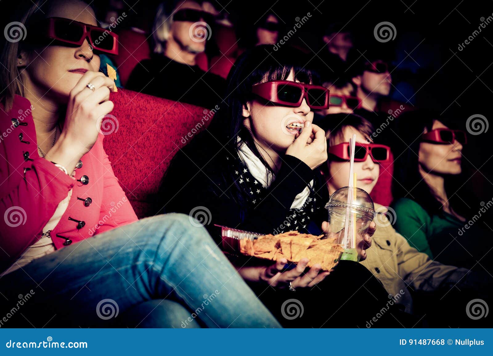 People at the Cinema stock photo. Image of posing, indoors - 91487668