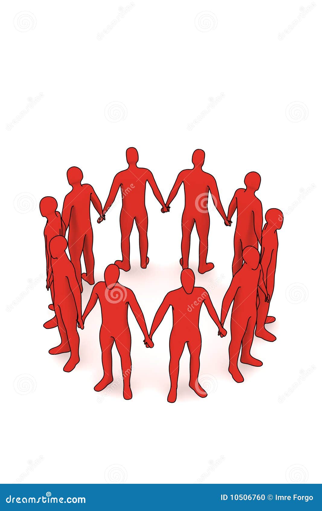 People in circle stock illustration. Illustration of organisation ...