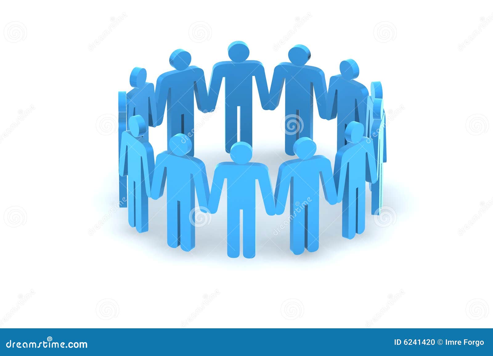 People in circle stock illustration. Illustration of teamwork - 6241420