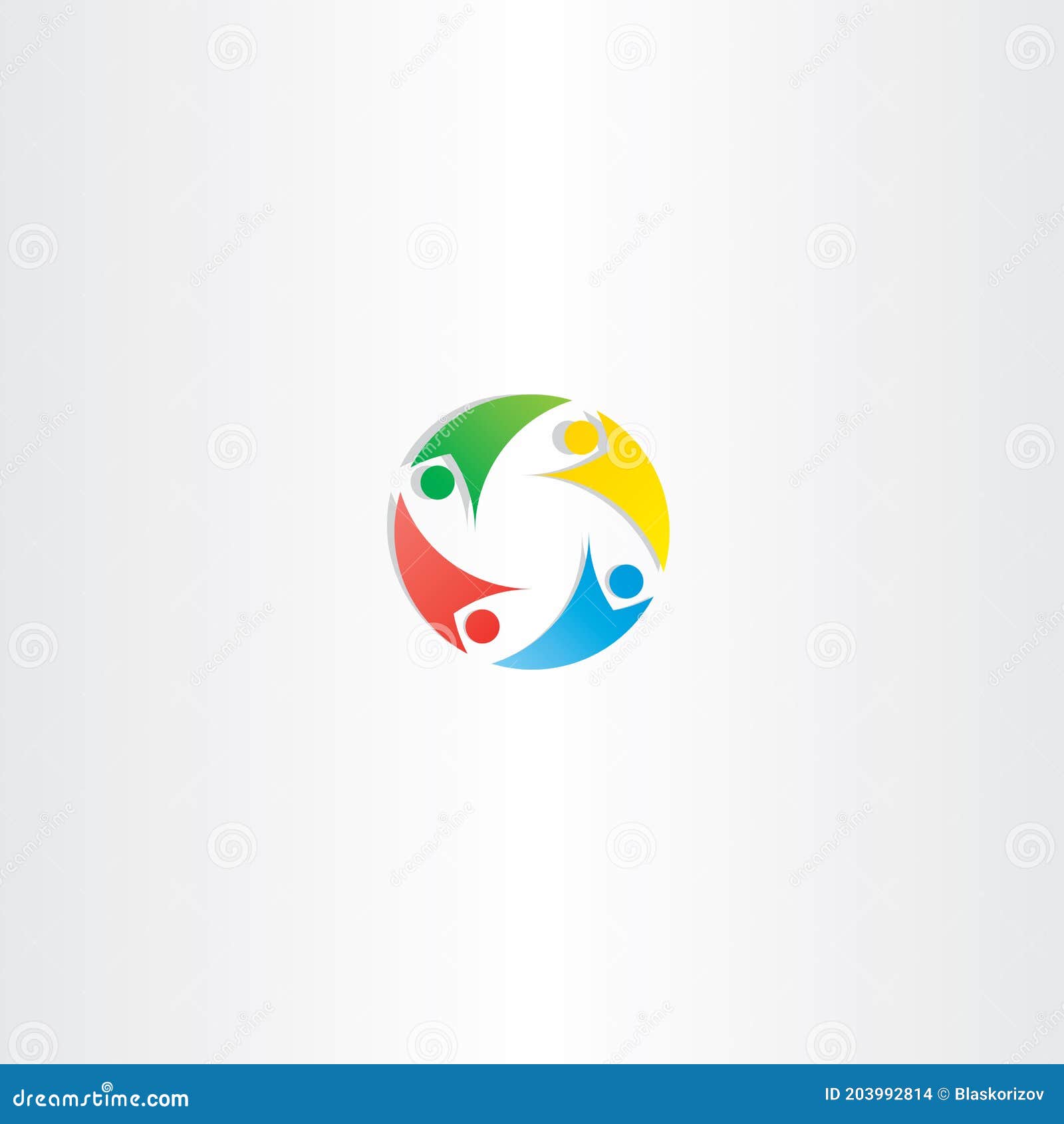 People Circle Teamwork Logo Vector Icon Element Colorful Stock Vector ...