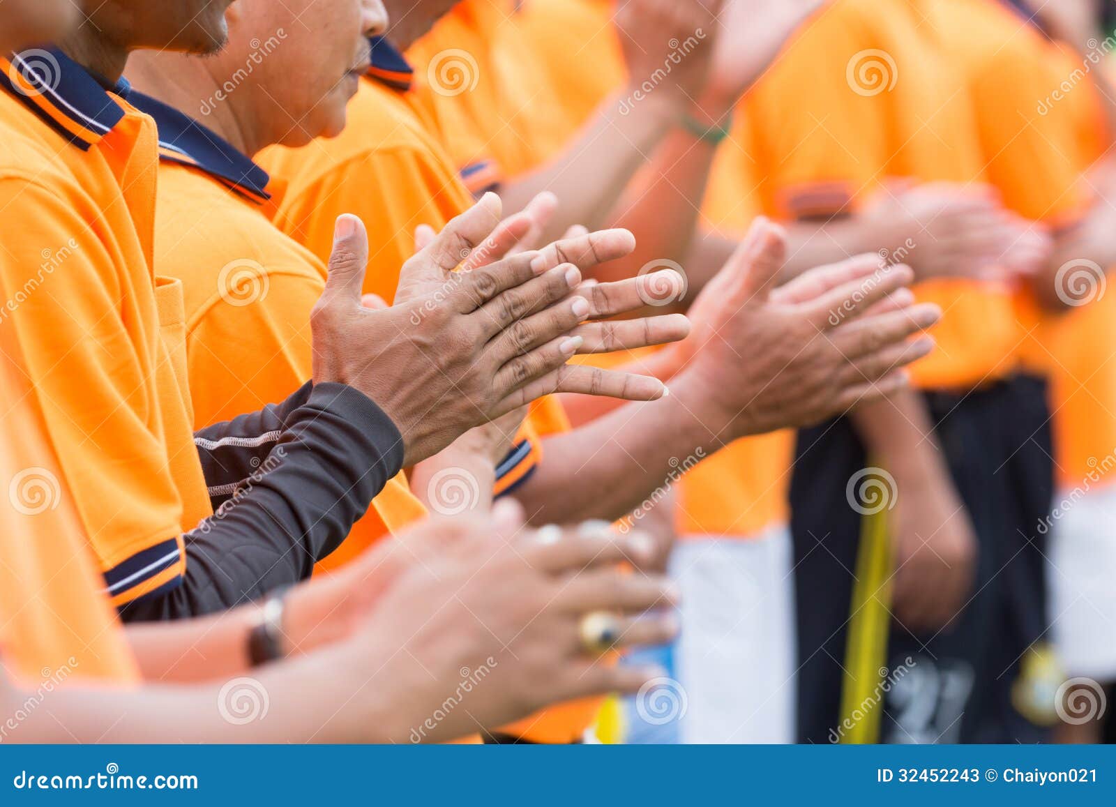 People clapping stock image. Image of sportswear, copy - 32452243