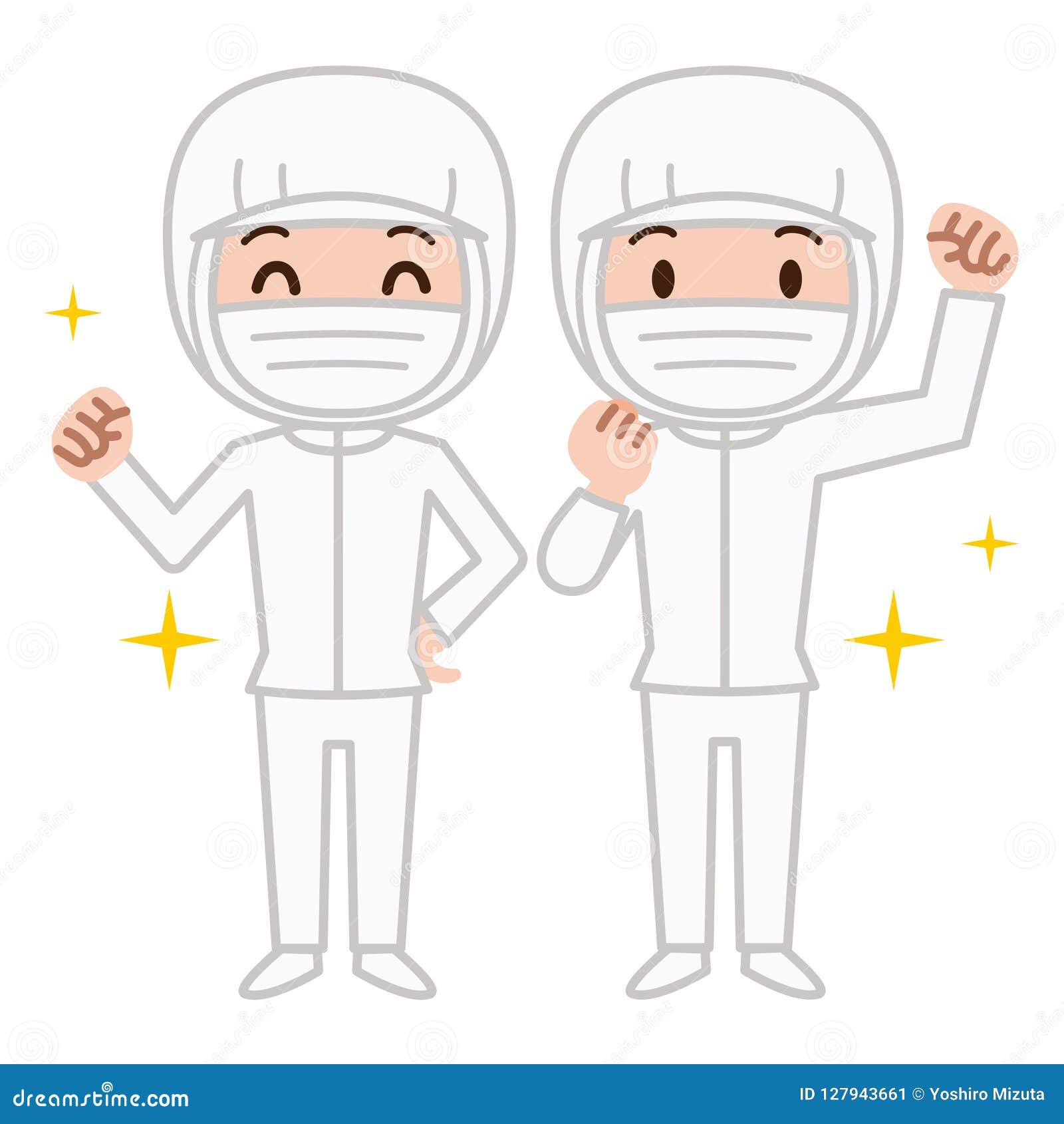 People in a clean room stock vector. Illustration of workers - 127943661