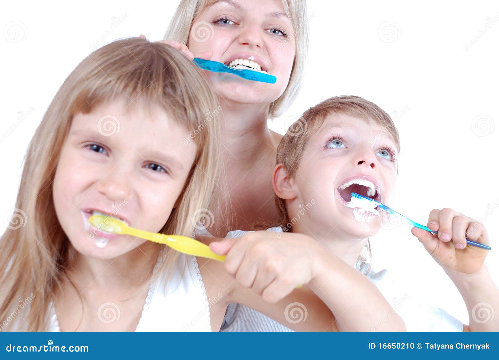 People cleaning teeth stock photo. Image of brother, help - 16650210