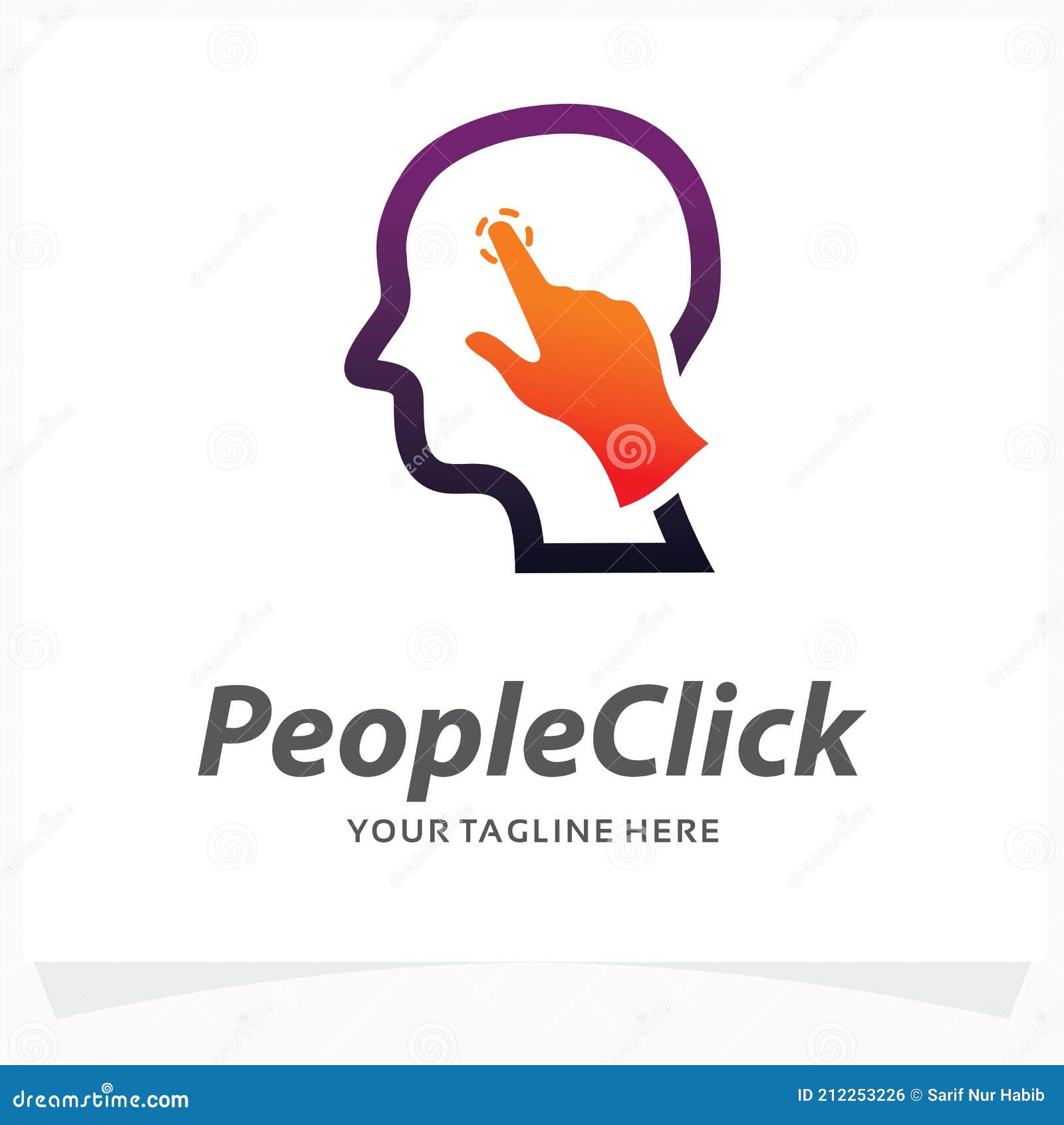 People Click Logo Design Template Stock Vector - Illustration of ...