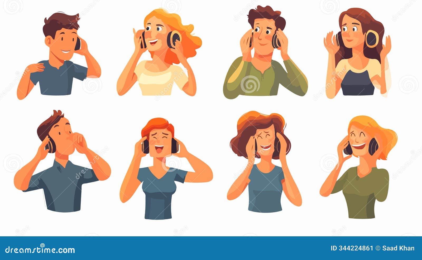 Plugging Ears Emoticon Cartoon Vector | CartoonDealer.com #252791405
