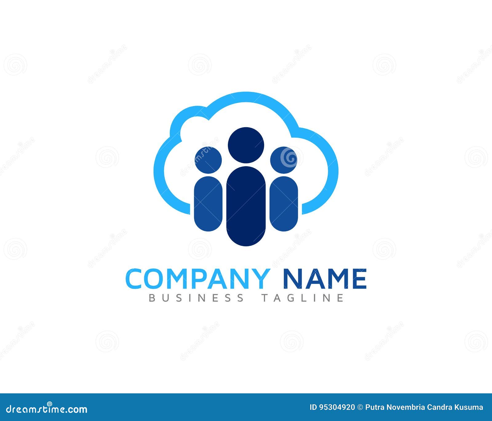 People Cloud Icon Logo Design Element Stock Vector - Illustration of ...