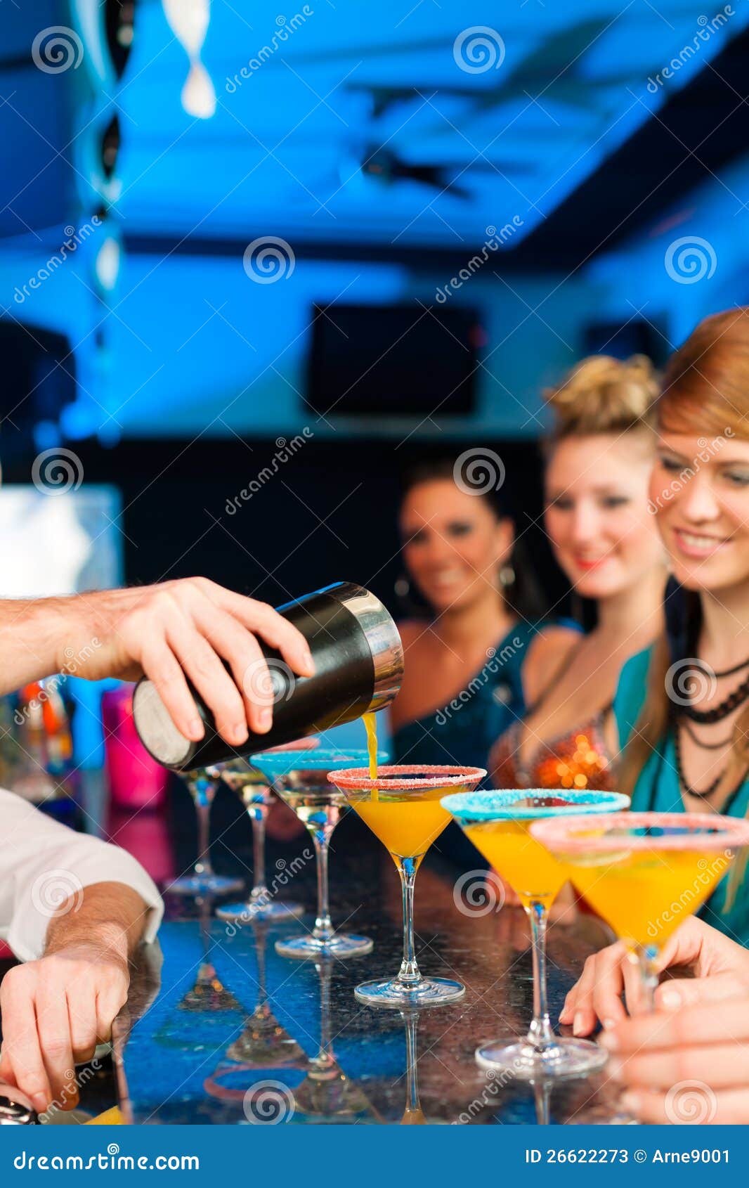 People in Club or Bar Drinking Cocktails Stock Image - Image of ...