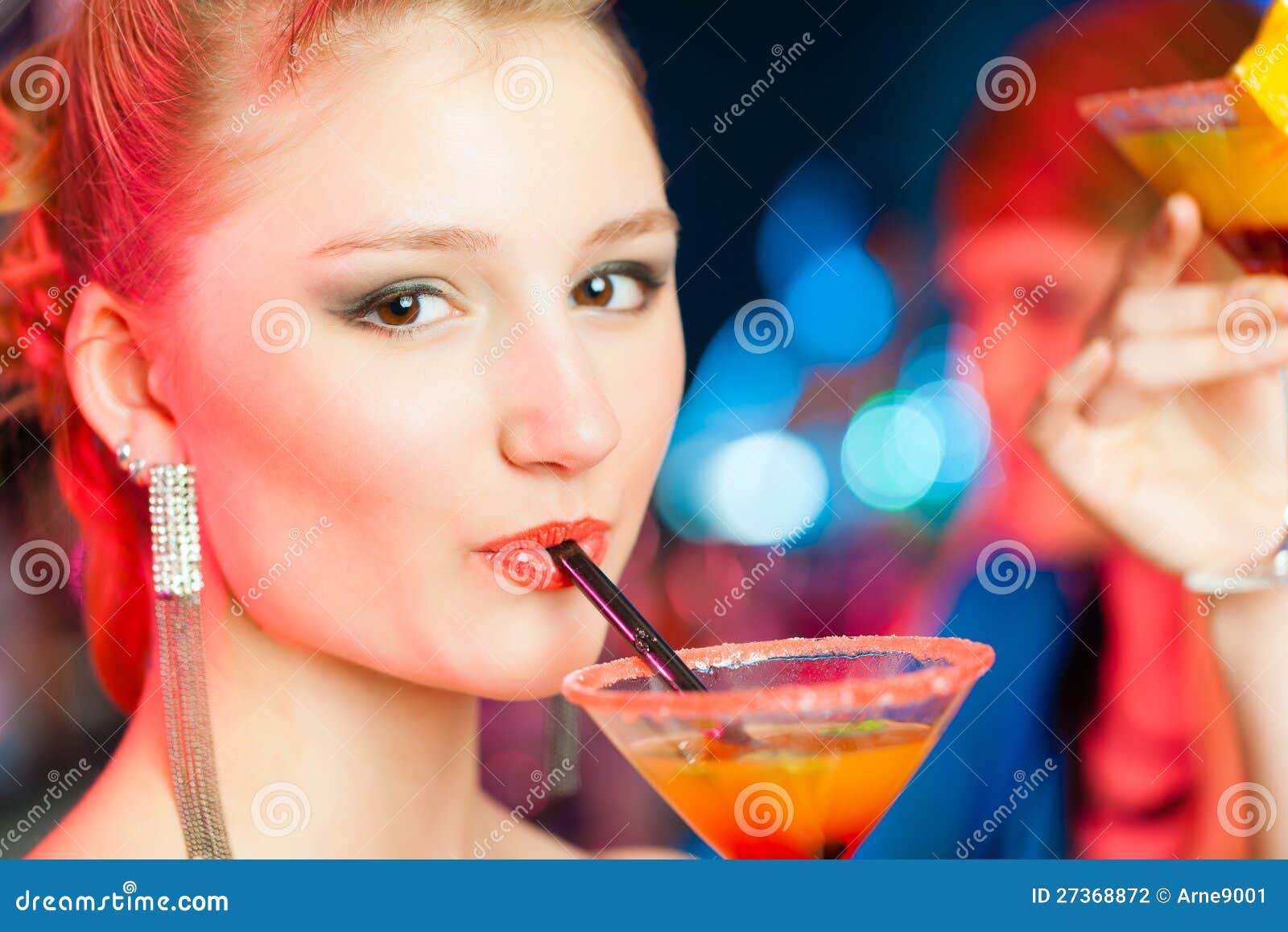 People in Club or Bar Drinking Cocktails Stock Photo - Image of ...