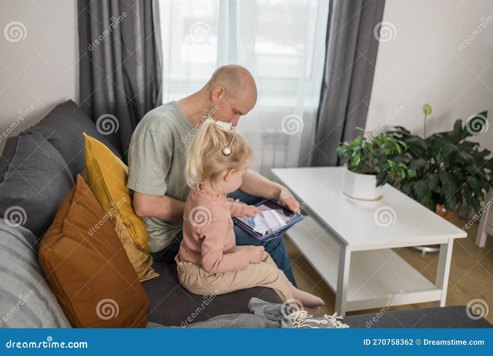 People with Cochlear Implant System. Kid Study To Hear with Her Father ...