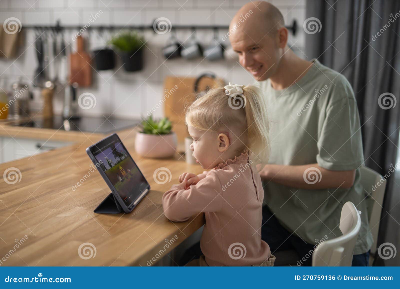 People with Cochlear Implant System. Kid Study To Hear with Her Father ...