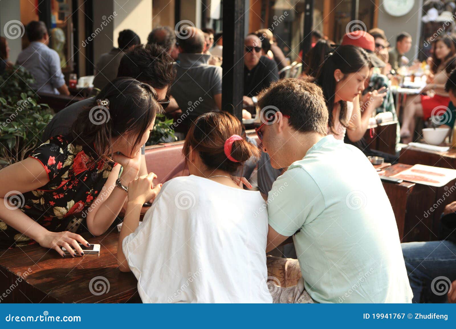 People in coffee bar editorial photography. Image of cheerful - 19941767