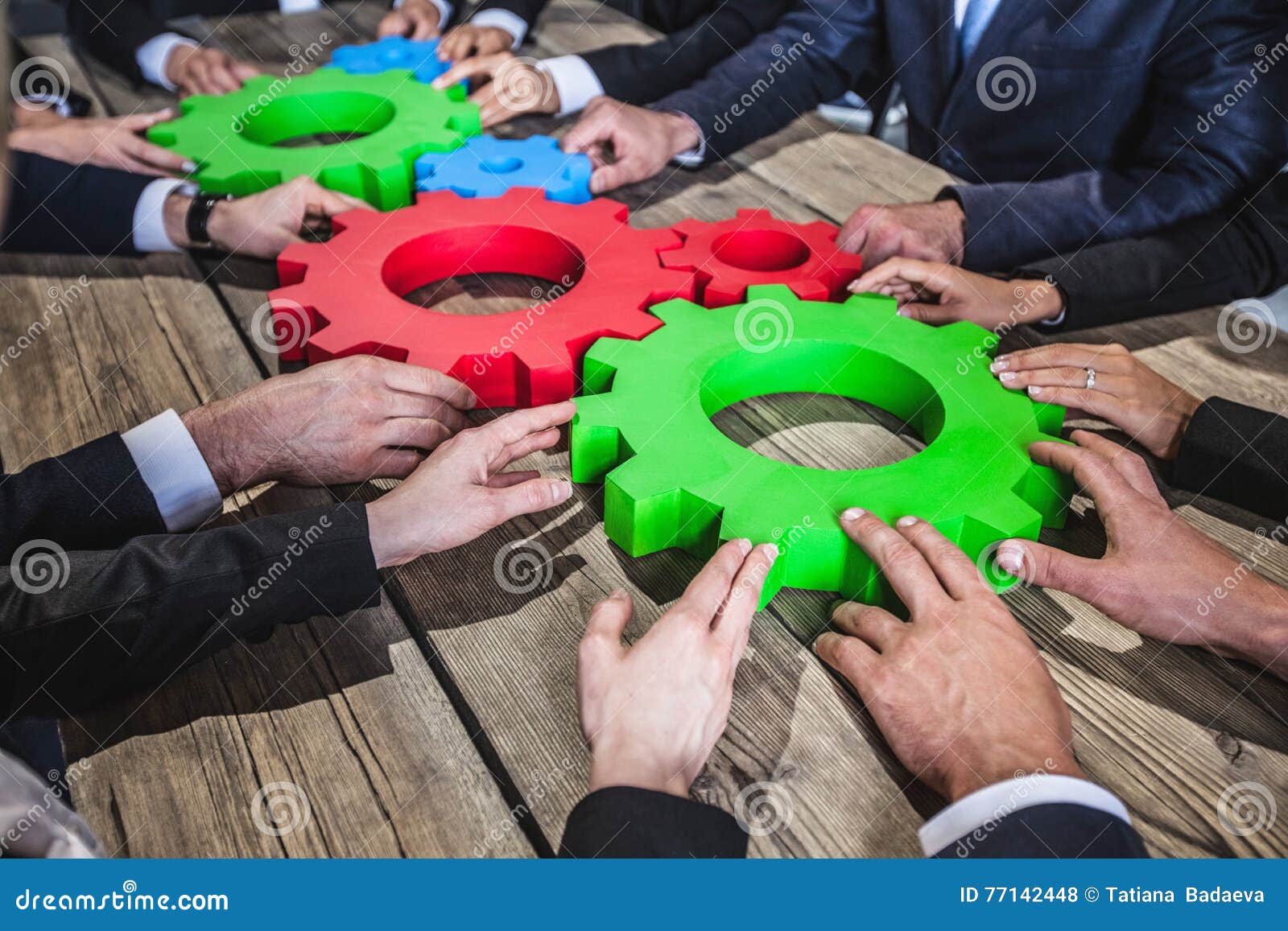 People with Cogs of Business Stock Photo - Image of coworkers, solution ...