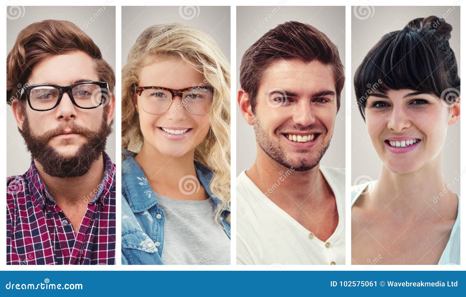 People collage portrait stock image. Image of woman - 102575061