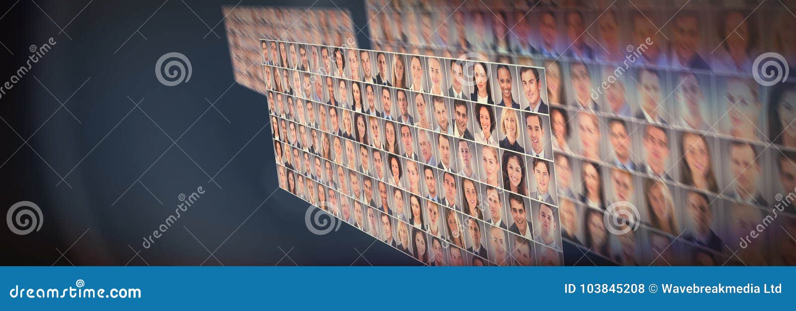 People Collage Portrait Very Wide Stock Illustration - Illustration of ...